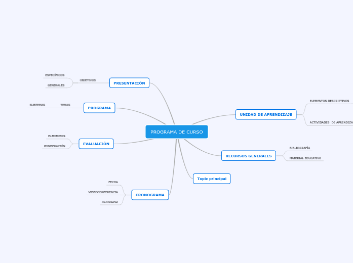 PROGRAMA DE CURSO - Mind Map